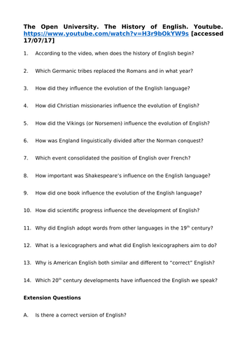 OCR A Level English Language: LANGUAGE CHANGE | Teaching Resources