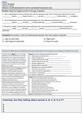 GCSE Spanish, Module 1: Me, my family and friends | Teaching Resources