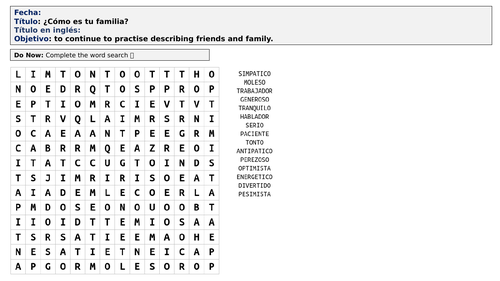 GCSE Spanish, Module 1: Me, my family and friends | Teaching Resources