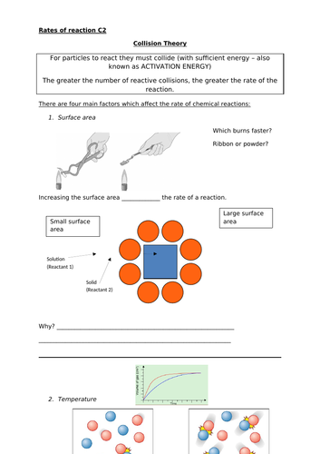 AQA GCSE 9-1 Chemistry Unit 6 The rate and extent of chemical change 6. ...