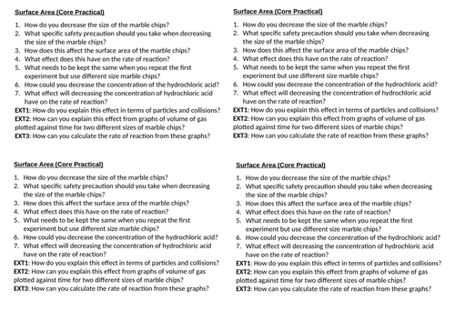 AQA GCSE 9-1 Chemistry Unit 6 The rate and extent of chemical change 6. ...