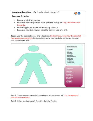 Detailed Year 5 English Planning - Hidden Figures - Lesson 1 to 19 ...