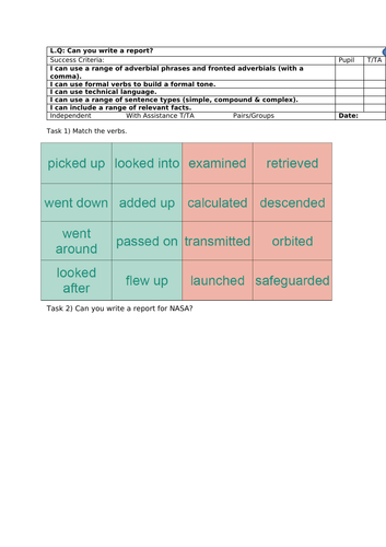 Detailed Year 5 English Planning - Hidden Figures - Lesson 1 to 19 ...