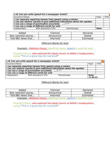 Detailed Year 5 English Planning - Hidden Figures - Lesson 1 to 19 ...