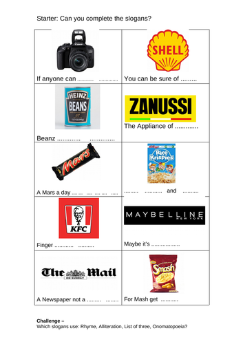 Adverts and Persuasion | Teaching Resources