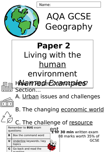Paper 2 AQA GCSE Geography Case Study Revision Booklet | Teaching Resources Paper 2 AQA GCSE Geography Case Study Revision Booklet | Teaching Resources