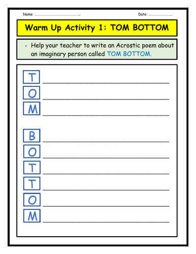 Acrostic Poetry - PowerPoint and Resources | Teaching Resources