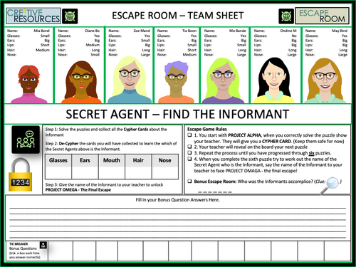 English Escape Room | Teaching Resources