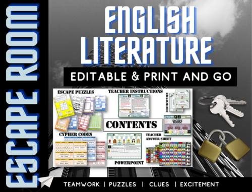 English Literature Escape Room | Teaching Resources
