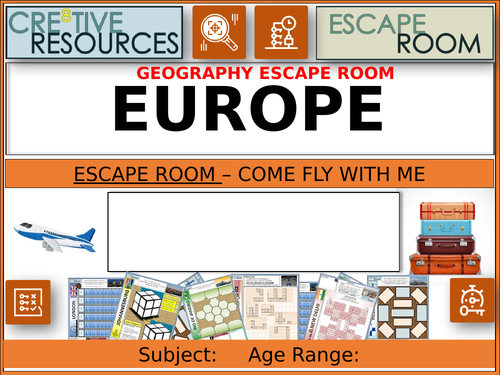 Europe + Geography Escape Room | Teaching Resources