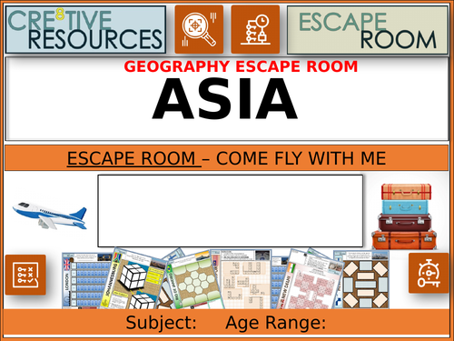 Asia Geography Escape Room | Teaching Resources