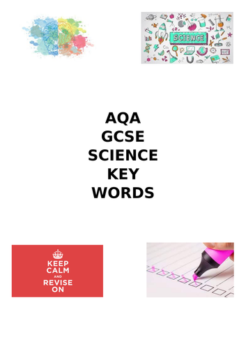 AQA GCSE Science (9-1) Checklists and Key Words | Teaching Resources AQA GCSE Science (9-1) Checklists and Key Words | Teaching Resources