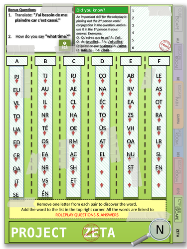 French Exam Skills MFL Escape Room | Teaching Resources