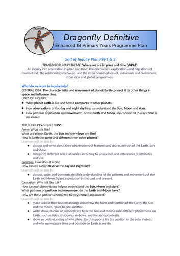 Planet Earth - IB PYP Unit Plan | Teaching Resources