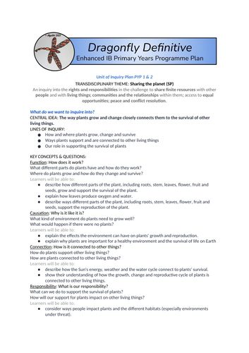 Plants Inquiry Unit Plan | Teaching Resources
