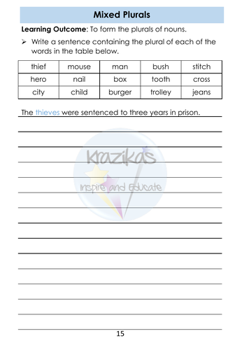 Functional Skills English - Entry Level 3 - Plurals Workbook | Teaching ...