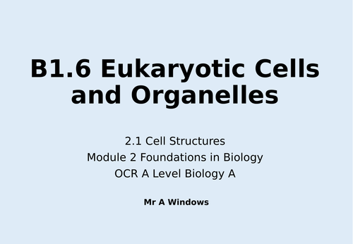 Cell Structures - A Level Biology | Teaching Resources