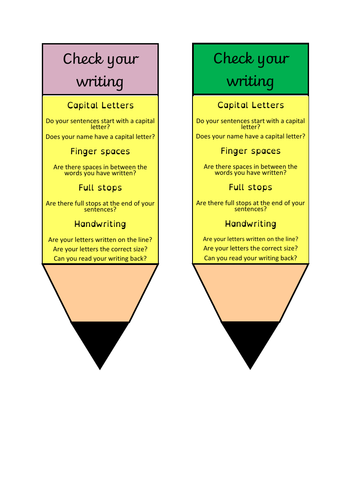 Check your writing- KS1 Pencil | Teaching Resources