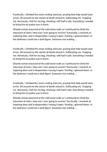 Narrative Writing Scheme KS3 - Horror Genre | Teaching Resources