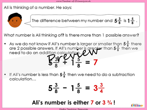 Solving Problems Involving Adding and Subtracting Fractions and Mixed ...