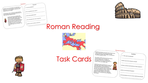 Roman Reading Task Cards | Teaching Resources