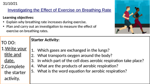 KS3 Biology Investigating the Effect of Exercise on Breathing Rate ...