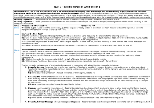 Invisible Heroes of World War 2 Year 9 SOL Drama | Teaching Resources
