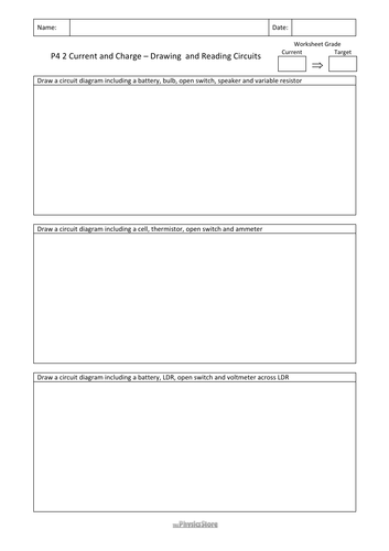 KS4 GCSE Physics AQA P4 2 Current and Charge Lesson Bundle | Teaching ...