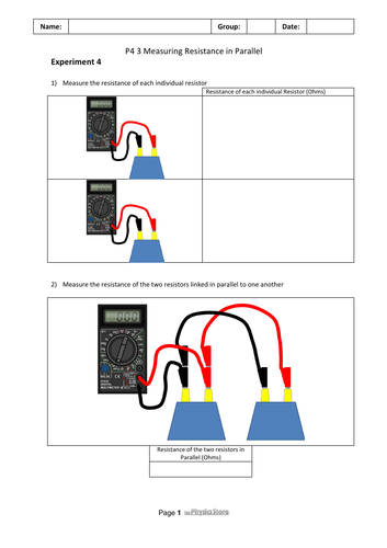 KS4 GCSE Physics AQA P4 3b Potential Difference and Resistance ...