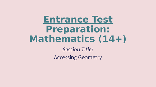 14+ Entrance Exam Preparation | Teaching Resources