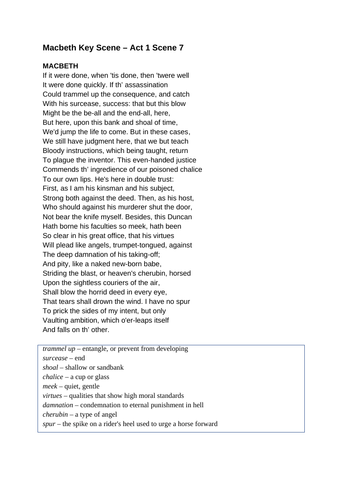 Macbeth Act 2 Worksheet