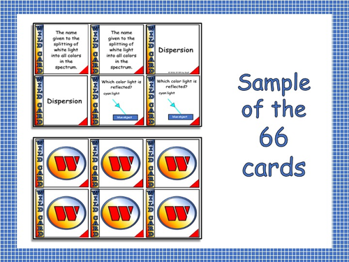 Light - Dispersion and Colour Filters - Wildcard and Snap Card Games ...