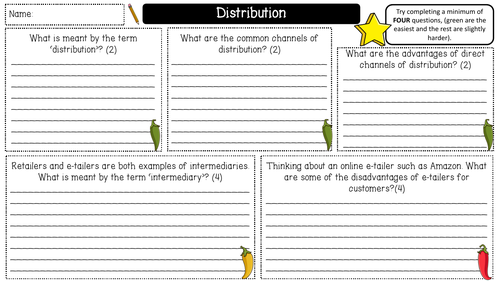 Distribution - Printable Worksheet | Teaching Resources