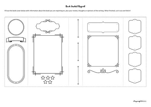 Book Cover or Dust Jacket Report Template | Wrap Around | Reading ...
