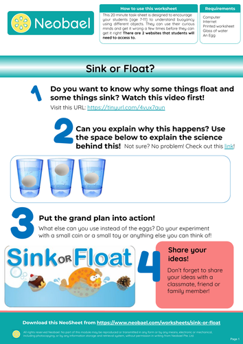 Sink or Float | Teaching Resources