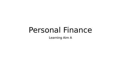 BTEC Nationals 2016, Business Unit 3 - Personal and Business Finance ...