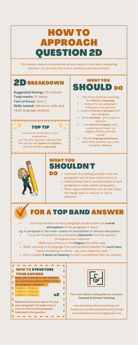 IGCSE English Language, Paper 1, Question 2d Revision Resource ...