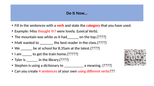 Verbs and Adverbs | Teaching Resources