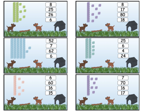 Place value - No regrouping - 60 Task Cards - Dog Theme | Teaching ...