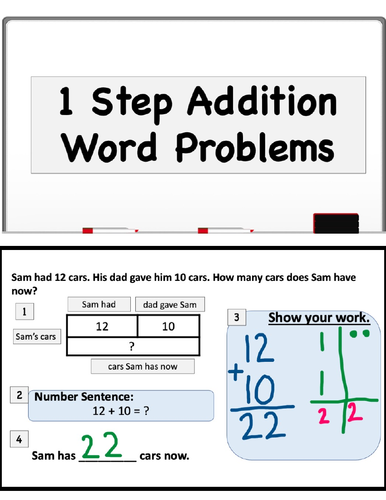 1 Step Addition Word Problems 18 Word Problems | Teaching Resources