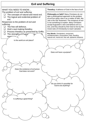 Evil and Suffering - WHOLE UNIT! (A-Level RS AQA) | Teaching Resources