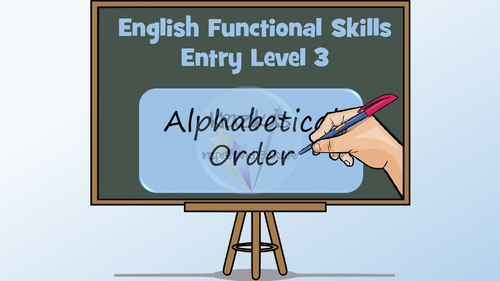 Functional Skills English - Entry Level 3 - Alphabetical Order ...