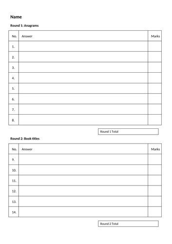 Big English/Literacy Christmas Quiz | Teaching Resources