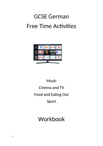 GCSE German Workbook Free time activities | Teaching Resources