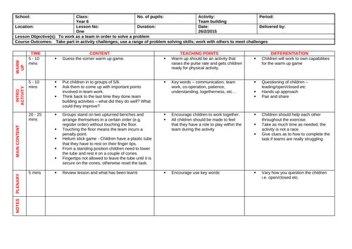 Year 6 Outdoor Adventure Activities & Team Building Planning | Teaching ...