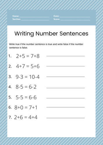 FREE Year One Number Worksheets | Teaching Resources