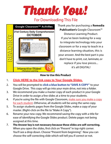 21st Century OCTOBER DAILY COMPREHENSION High Interest Reading Google ...