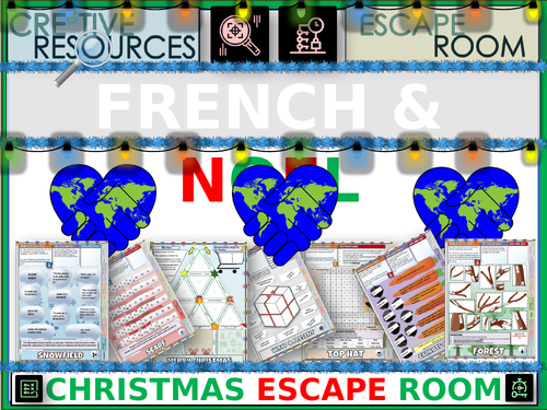 French Christmas Escape Room | Teaching Resources
