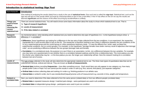 AQA Psychology: Research Methods: Learning Tables | Teaching Resources