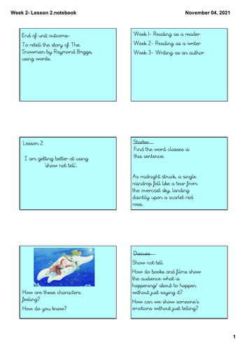 The Snowman Literacy Planning | Teaching Resources